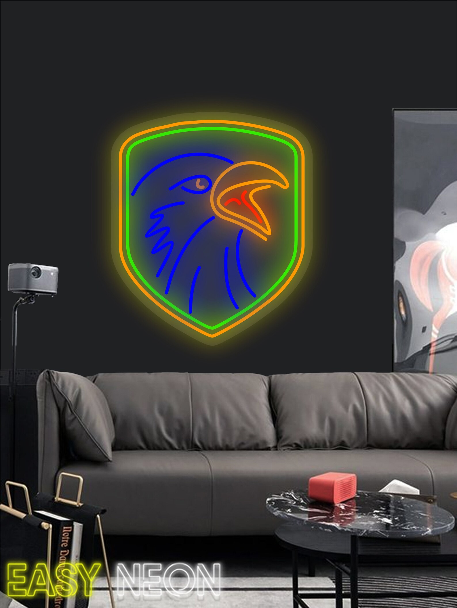 USA Bald Eagle Led Neon Sign Wall Decor Wall Sign Neon - Etsy