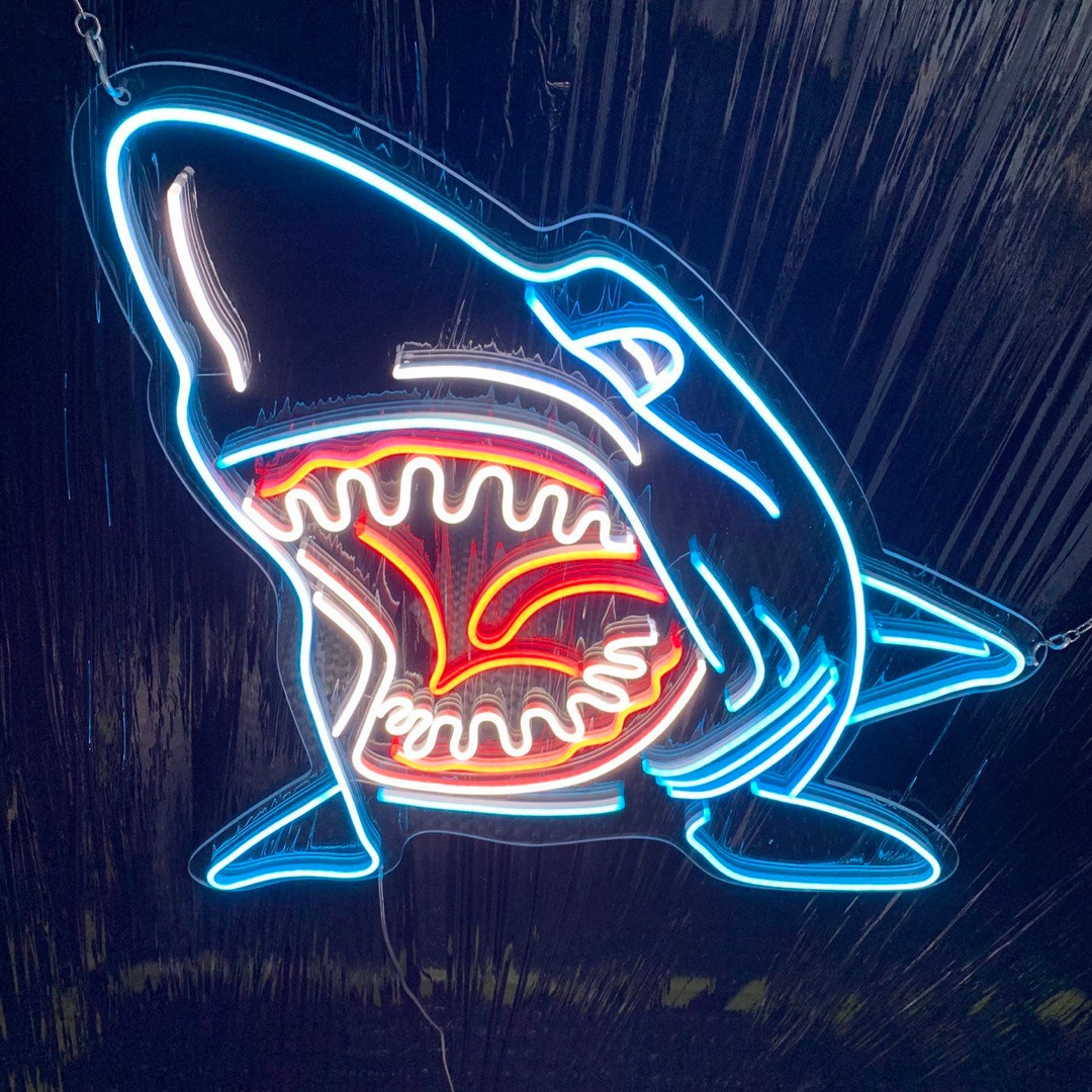 Shark Neon Sign / Shark LED Light / Custom Neon Sign / Shark LED Lights ...