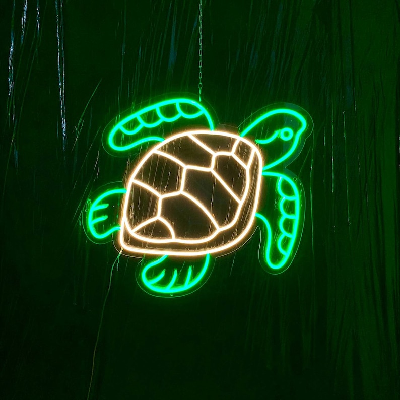 Turtle Neon Sign Underwater Animal Neon Light Sea Animal Led - Etsy