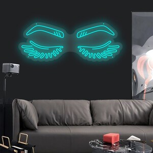 Neon Eyelashes Sign, Neon Eyelashes Sign, Led Eyelashes Sign, Beauty ...
