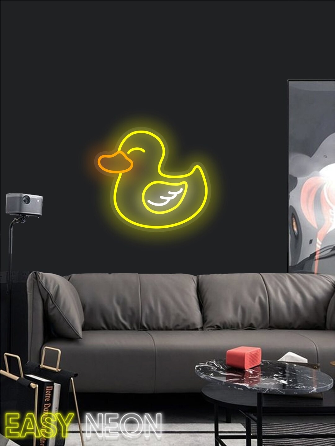 Duck Neon Sign, Kids Room Decor, Rubber Duck - Led Light Sign, Custom ...