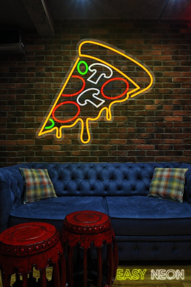Pizza Slice LED Neon Sign Wall Decor Wall Sign Neon - Etsy