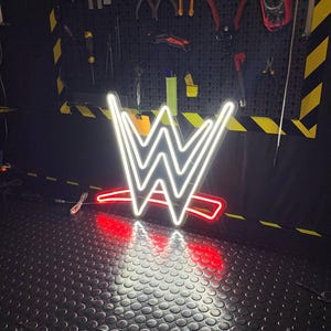 WWE Neon Logo | Wrestling - Etsy