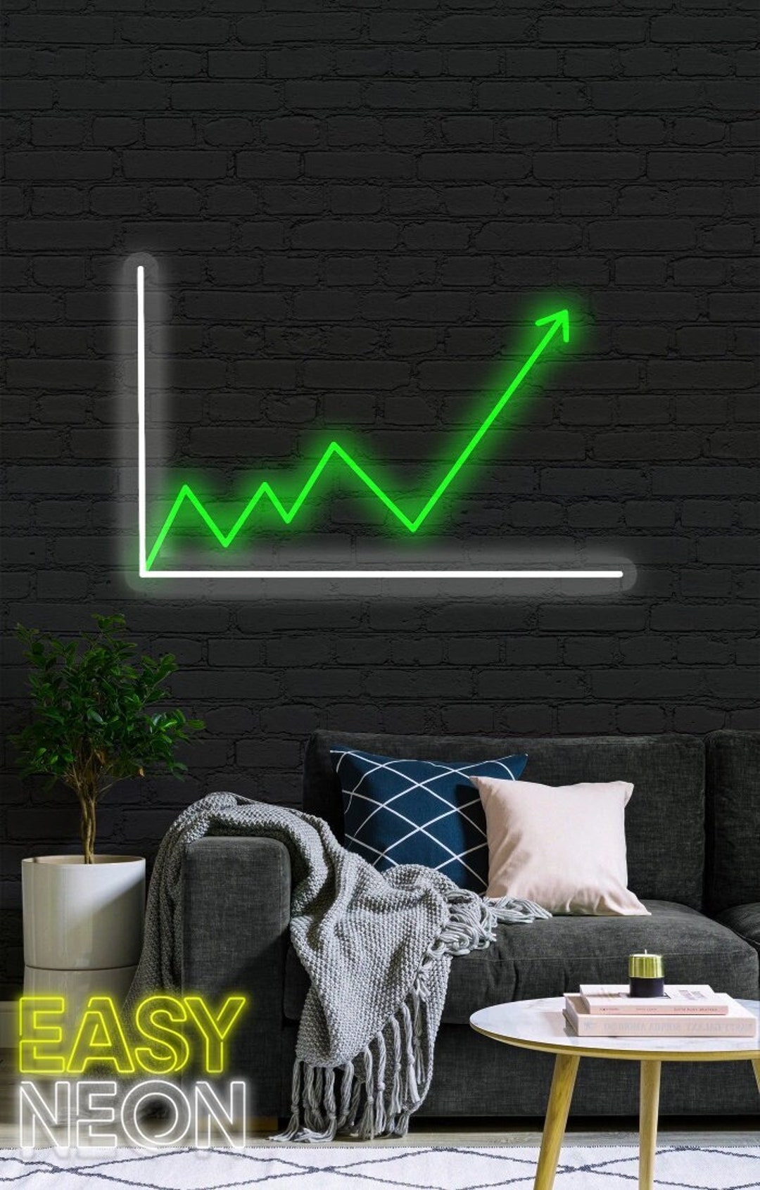 Neon Sign Stock Market Art Finance Gift Stock Trading Infographics ...