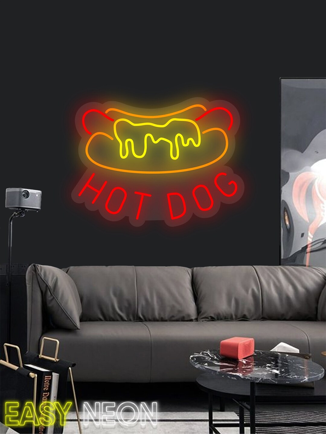 Hot Dog - Led Neon Sign, Wall Decor, Wall Sign, Neon Lights - Etsy