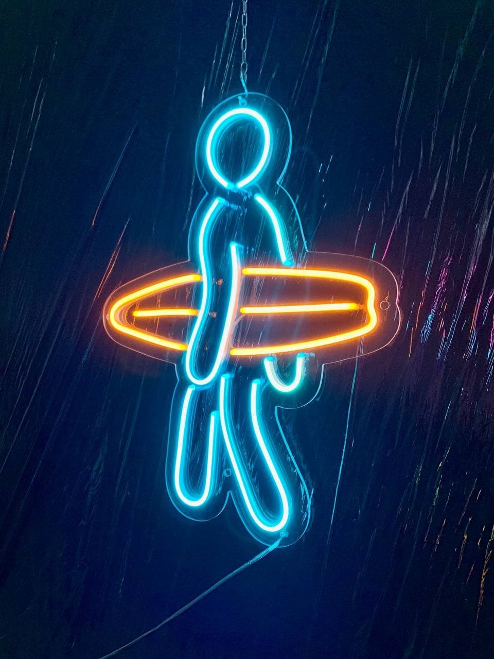 Surf Neon Sign Surfboard Neon Sign Surf Wall Art Ocean Wave - Etsy