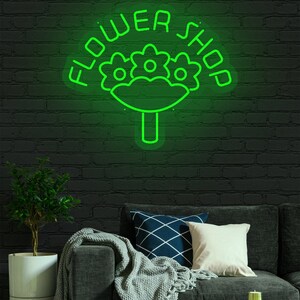 Flower Bar Neon Sign Flower Shop Sign Flower Market Neon - Etsy
