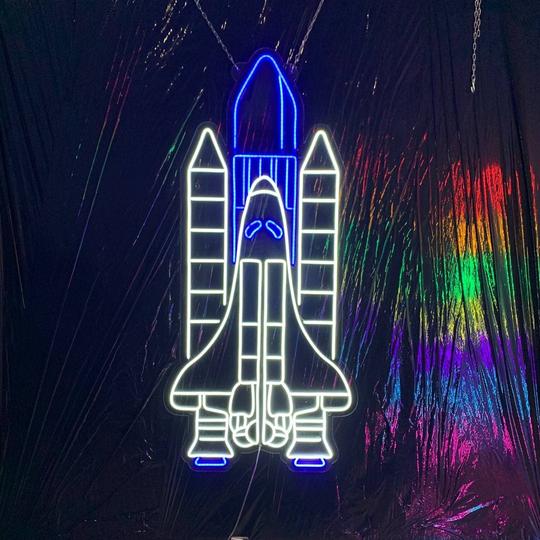 Space Shuttle Neon Sign, Apollo 11, Tesla Space Shuttle, Neon Sign ...
