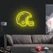 Football Helmet Neon Sign – LED Wall Light for Sports Bar, Game Room ...