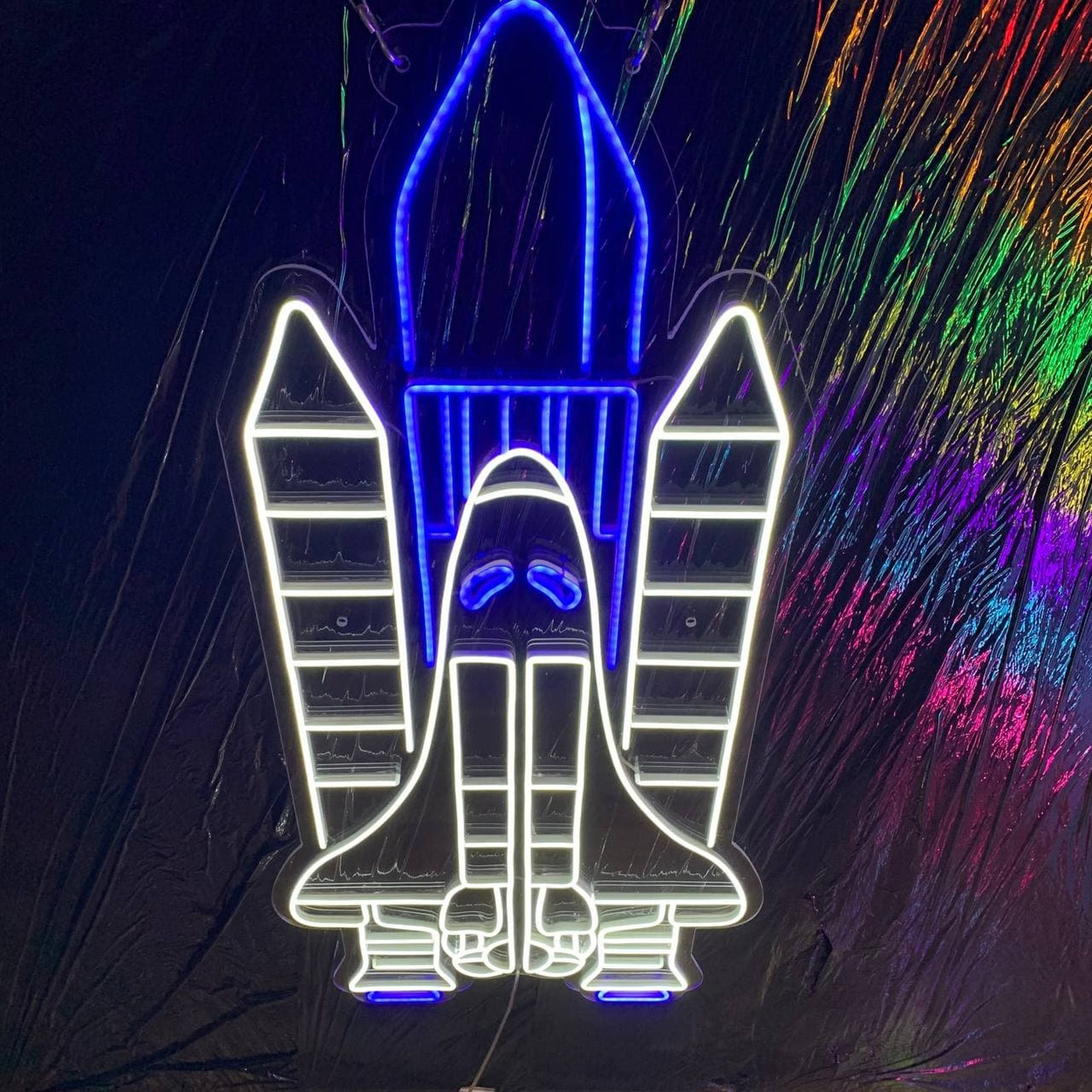 Space Shuttle Neon Sign Apollo 11 Tesla Space Shuttle Neon | Etsy