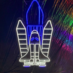 Space Shuttle Neon Sign, Apollo 11, Tesla Space Shuttle, Neon Sign ...