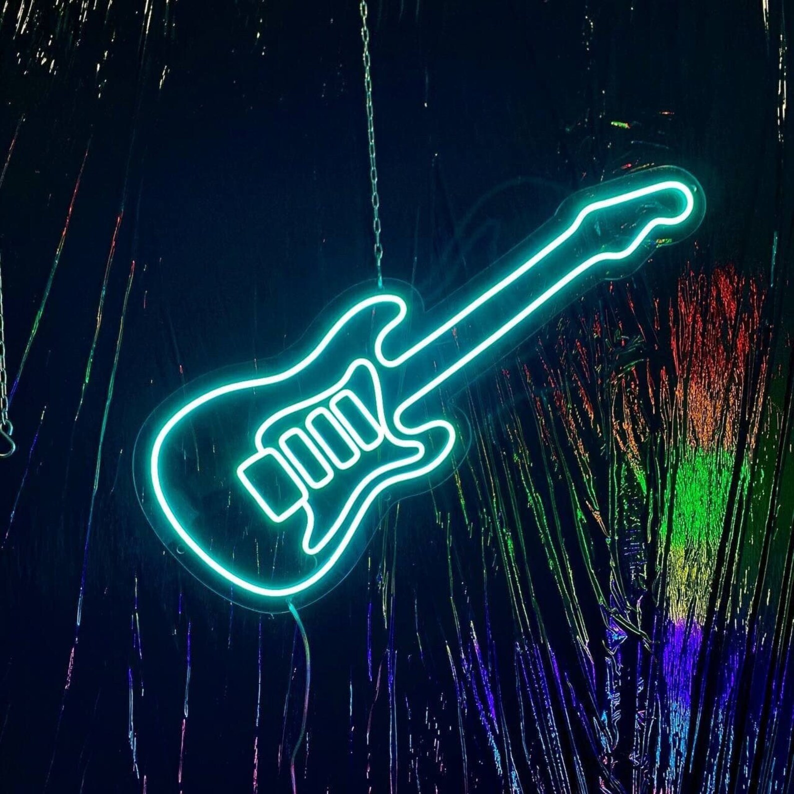 Guitar Neon Sign Electric Guitar Guitar Gifts Bedroom Neon - Etsy UK