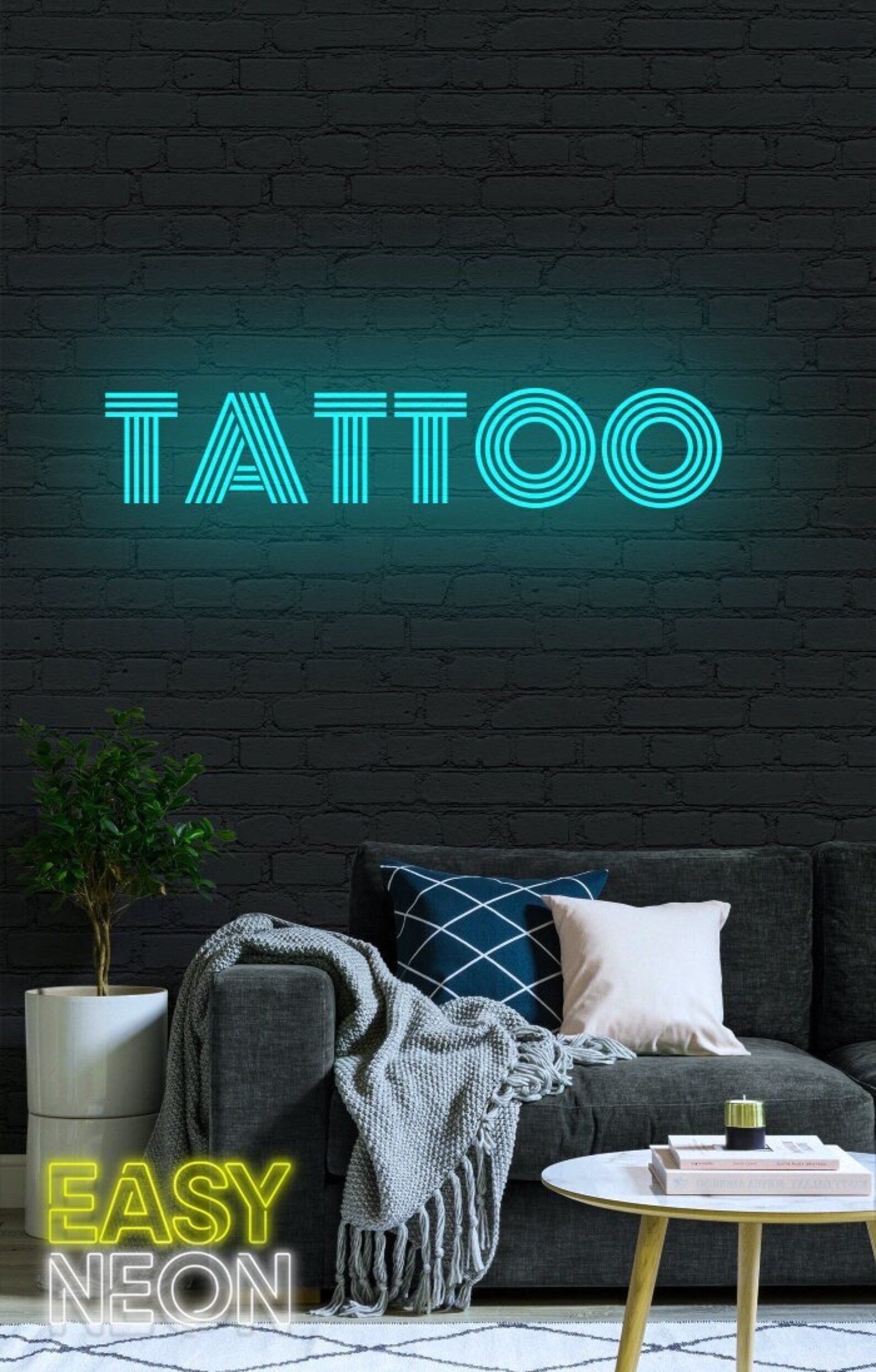 Tattoo Neon Sign LED Wall Light | Tattoo Studio Neon Wall Art for ...
