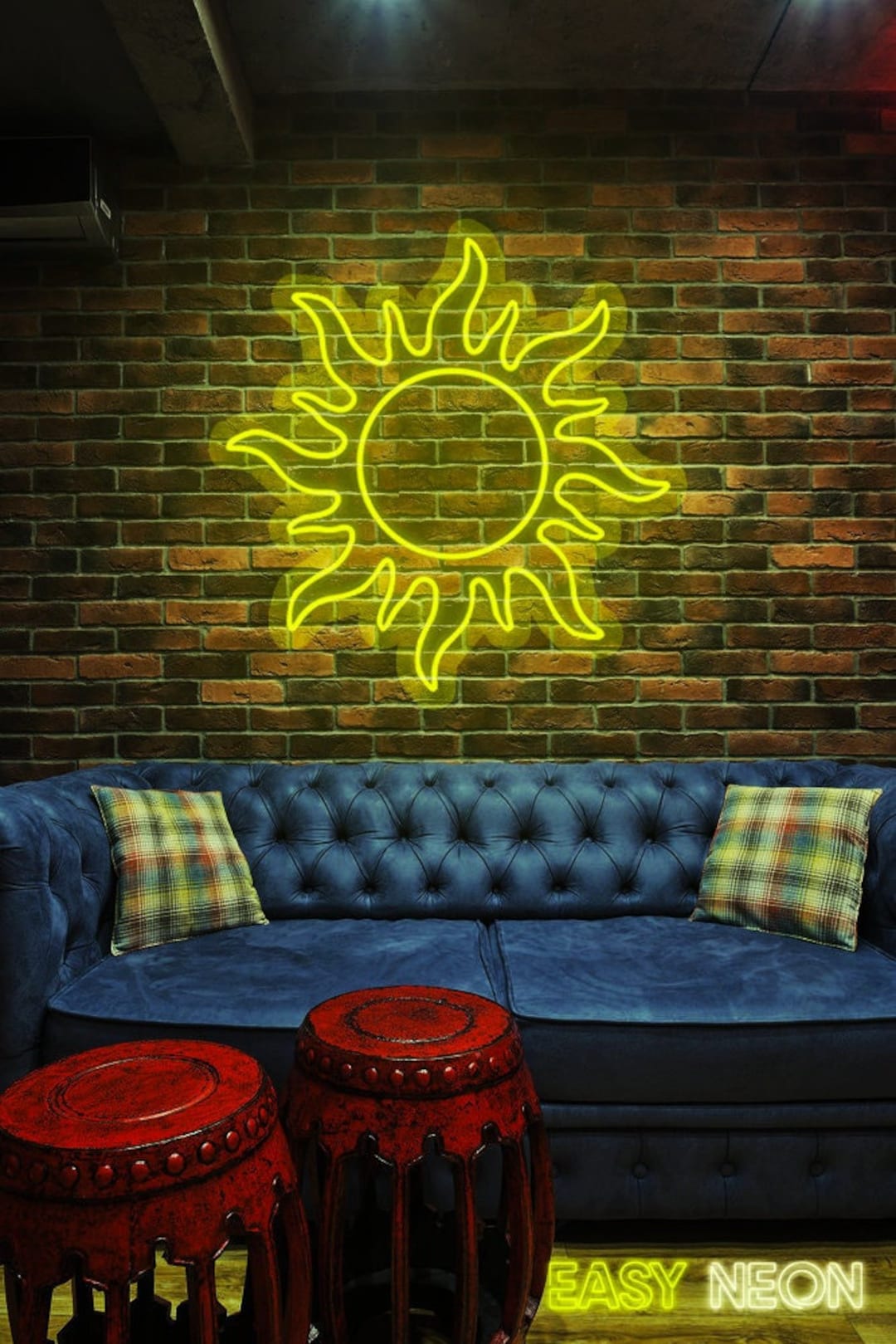 Sun Neon Sign - LED Neon Sign, Wall Decor, Wall Sign, Sunset Led Sign ...