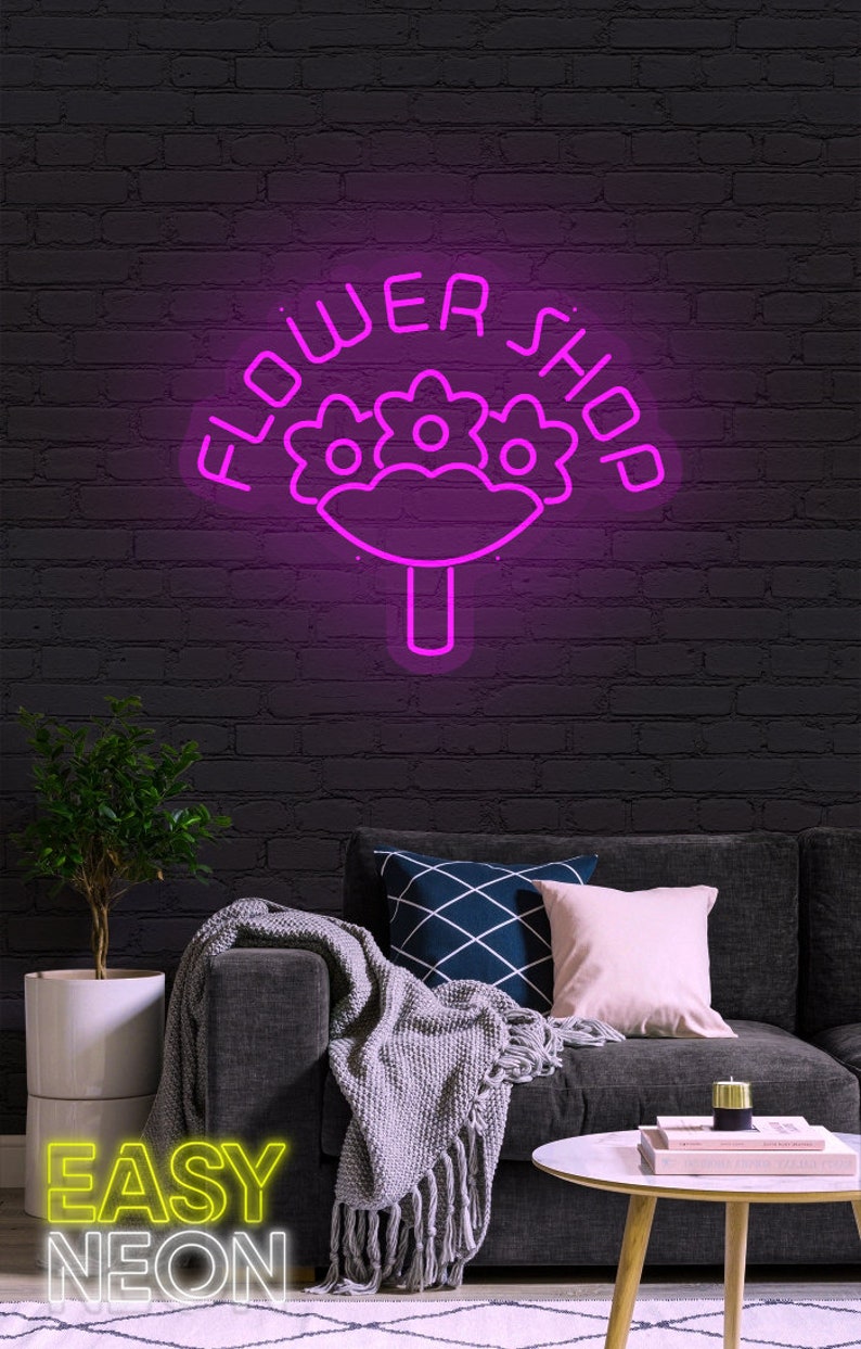 Flower Bar Neon Sign Flower Shop Sign Flower Market Neon - Etsy