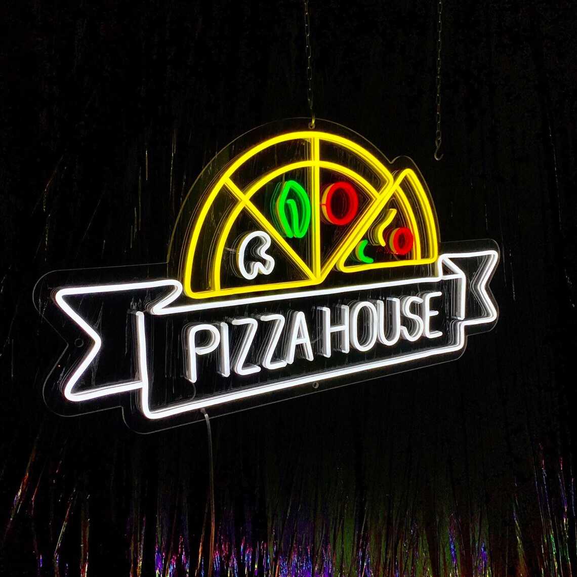 Pizzeria Neon Sign Pizza Led Neon Sign Pizzeria Glows - Etsy