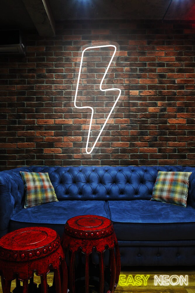 Lightning Bolt LED Neon Sign Wall Decor Wall Sign Neon - Etsy