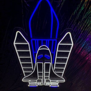 Space Shuttle Neon Sign, Apollo 11, Tesla Space Shuttle, Neon Sign ...