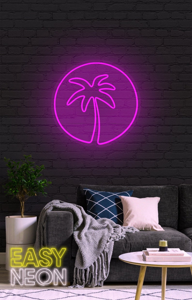 Palm Neon Sign Tree Neon Sign Beach Neon Sign Coconut Tree - Etsy