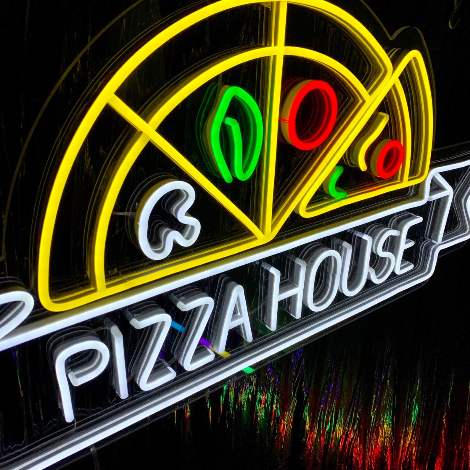 Pizzeria Neon Sign Pizza Led Neon Sign Pizzeria Glows - Etsy