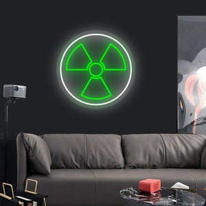Radiation Neon Sign, LED Light With Radiation Warning Symbol, Neon LED ...