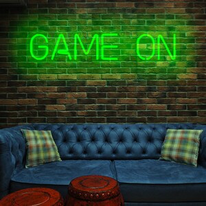 Game on LED Neon Sign Play on Neon Bedroom Neon Sign Led - Etsy