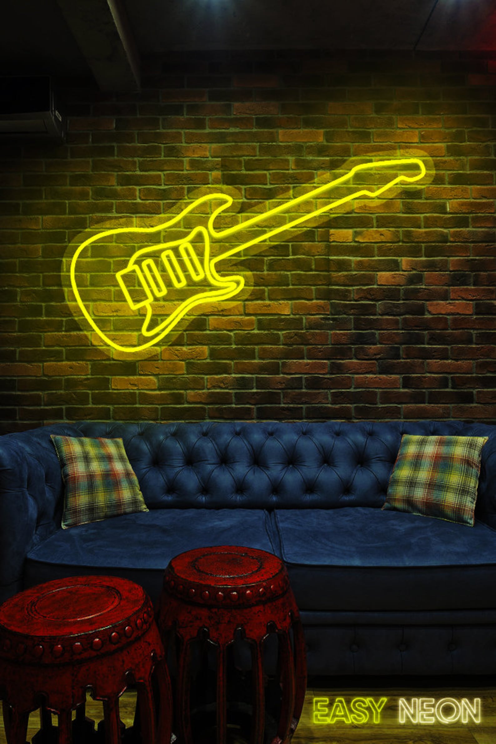 Guitar Neon Sign Electric Guitar Guitar Gifts Bedroom Neon - Etsy