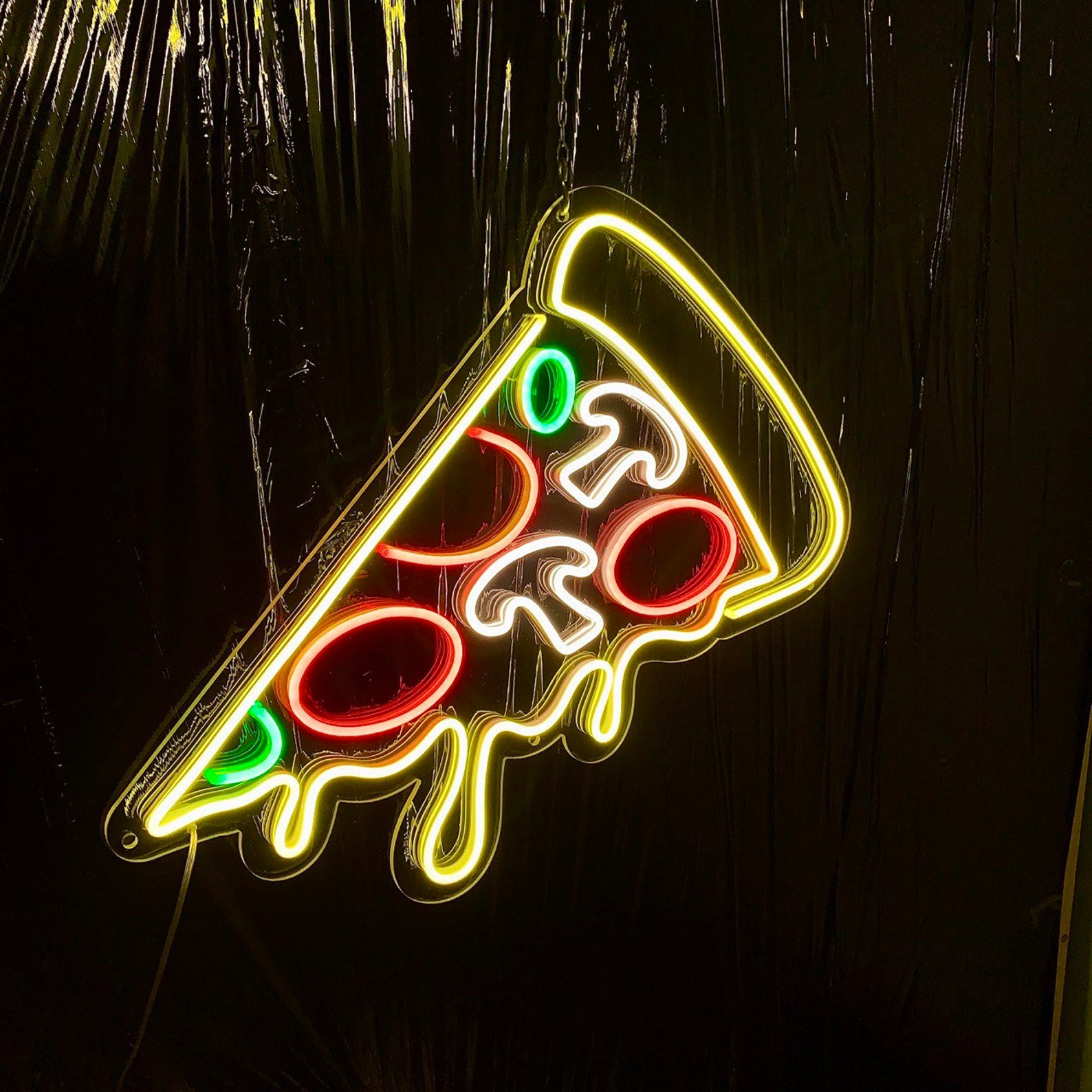 Pizza Slice LED Neon Sign Wall Decor Wall Sign Neon - Etsy