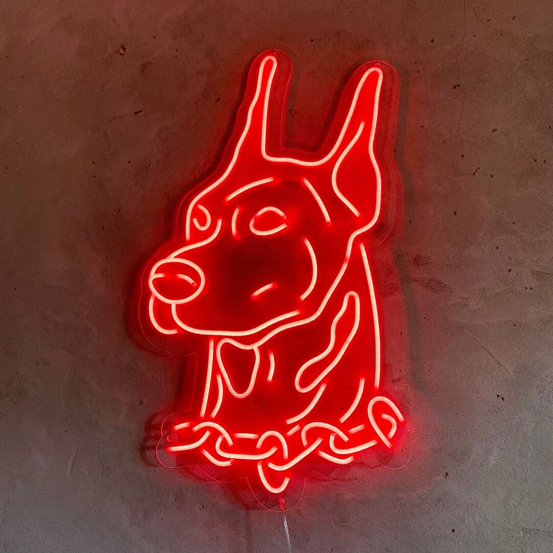 Doberman LED Neon Sign Dog Neon Sign Custom Neon Sign Pet - Etsy