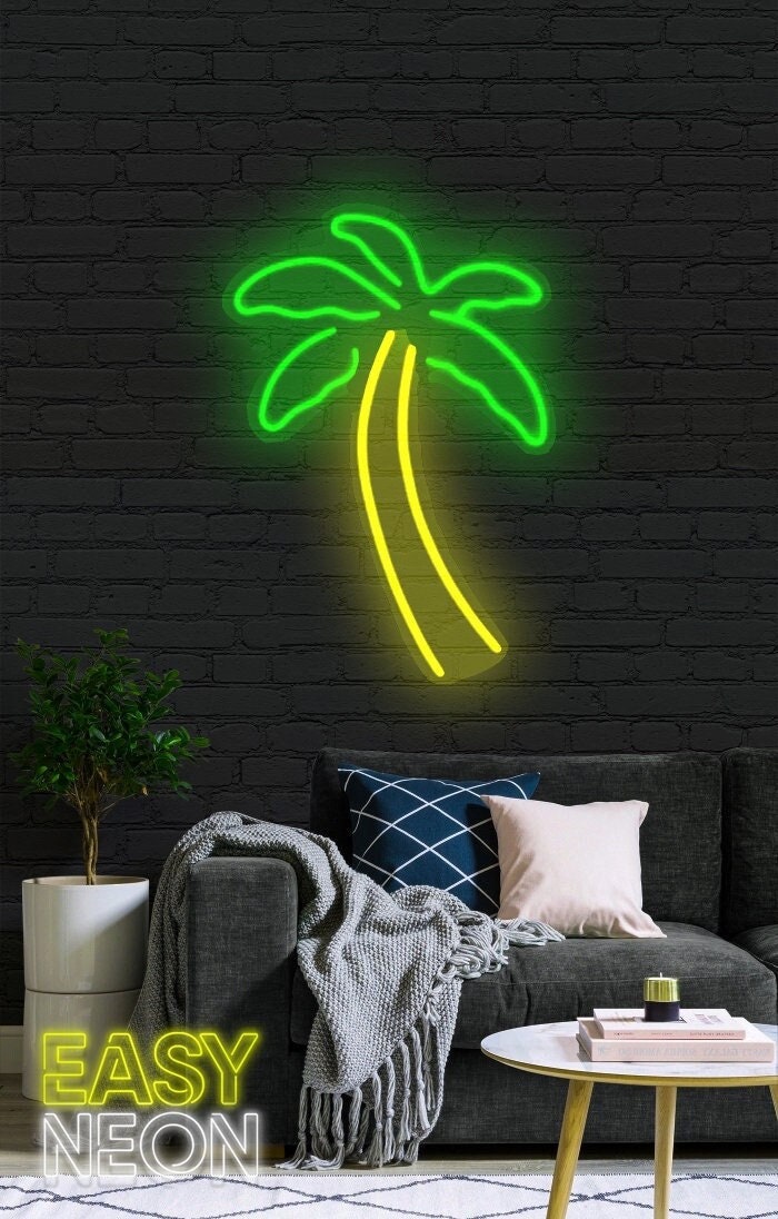 Palm Tree Neon Sign Custom Led Sign Beach Neon Sign Pool - Etsy
