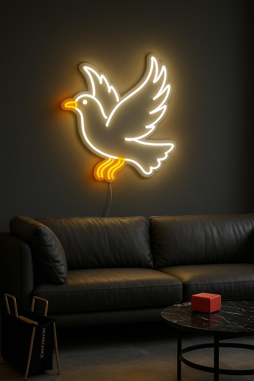 Dove Neon Sign LED Wall Light Peace Bird Neon Decor for Wedding Home ...