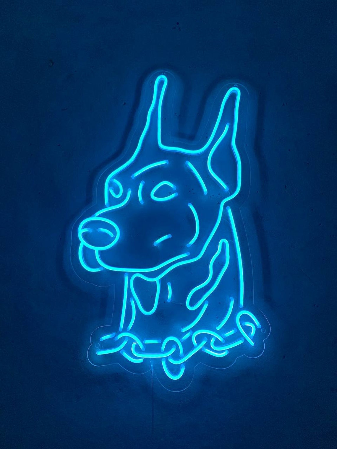 Doberman LED Neon Sign Dog Neon Sign Custom Neon Sign Pet - Etsy