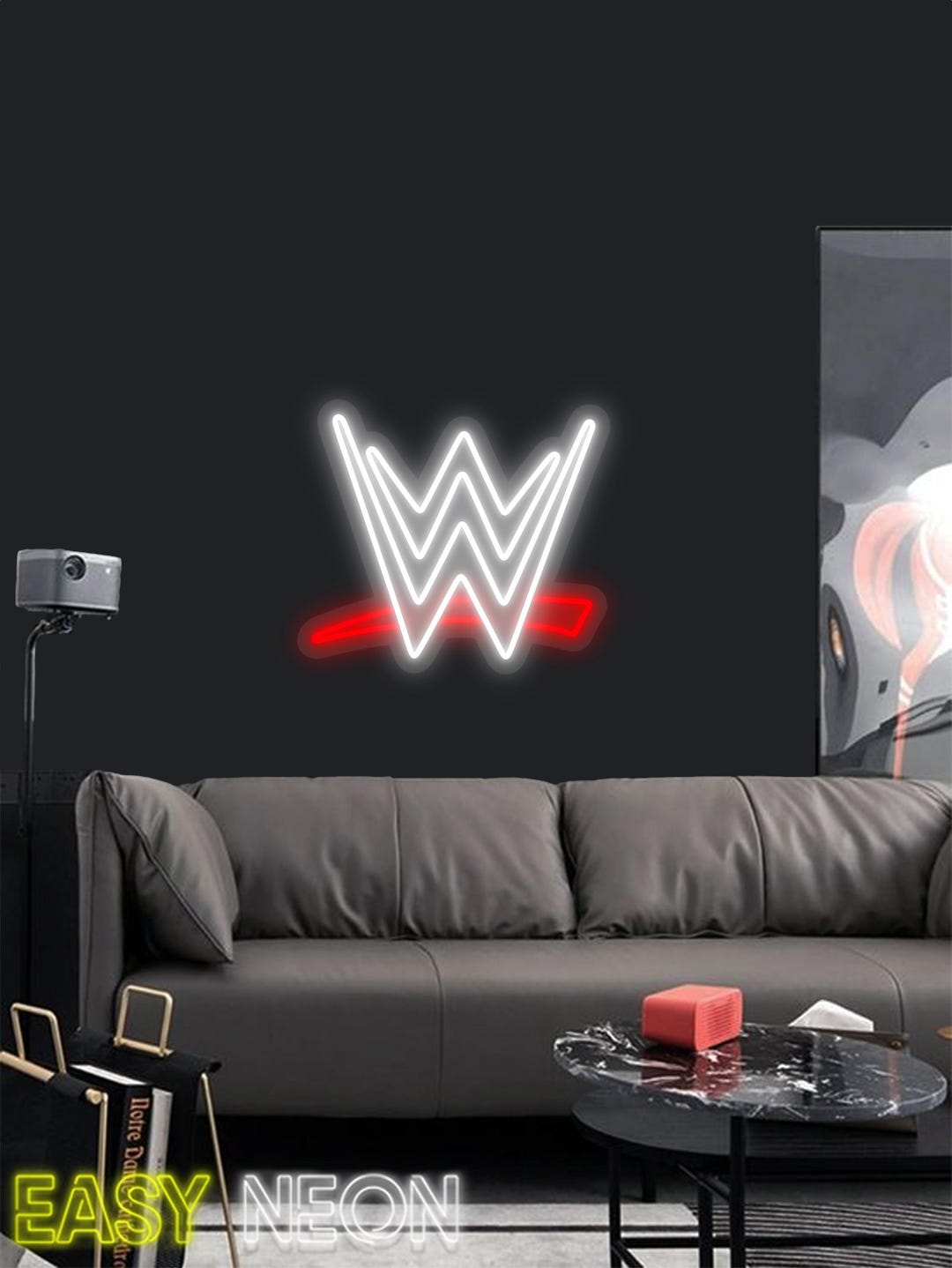 WWE Neon Logo | Wrestling - Etsy