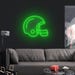 Football Helmet Neon Sign – LED Wall Light for Sports Bar, Game Room ...