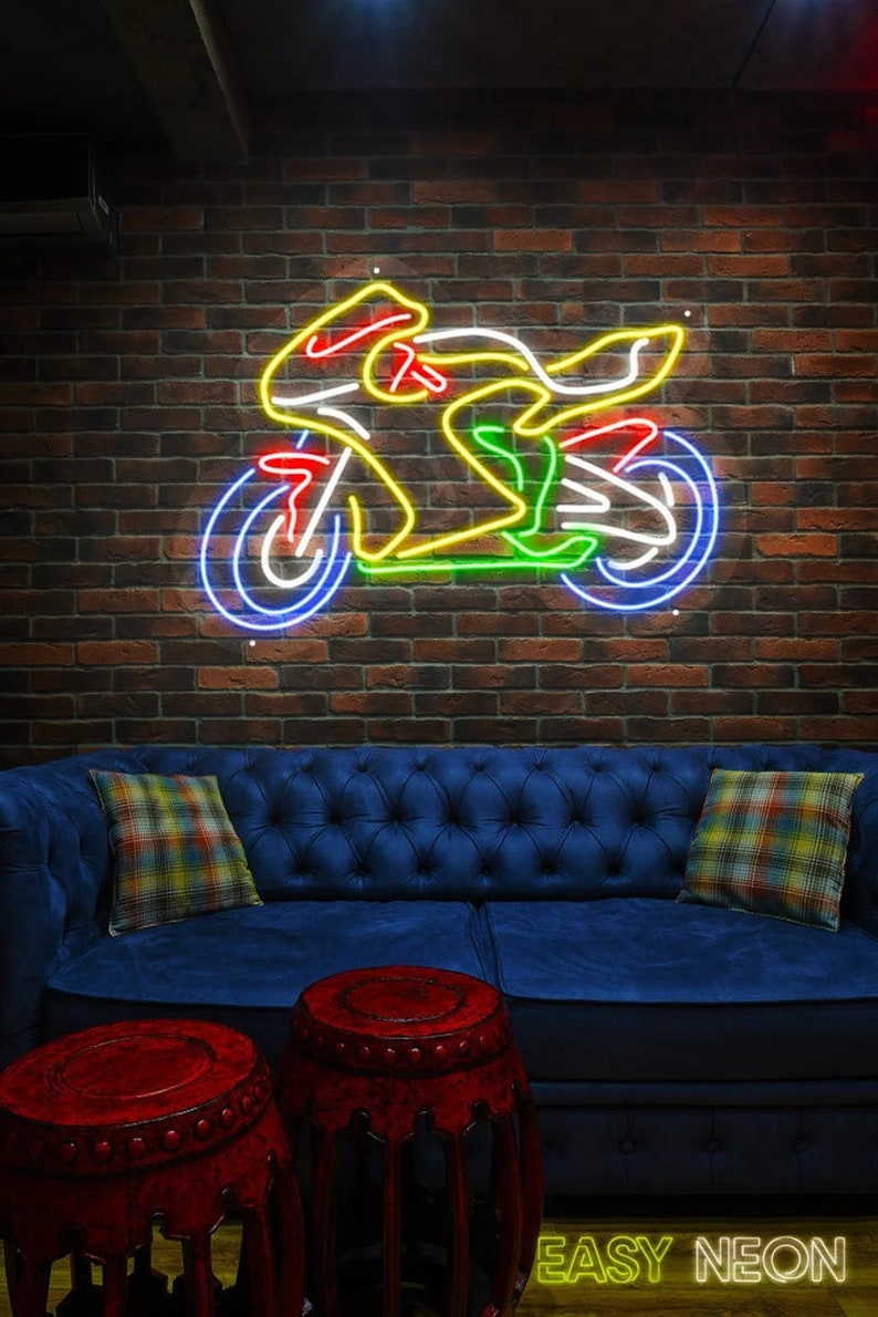 Neon LED Motorcycle LED Neon Signs Neon LED Decorations - Etsy