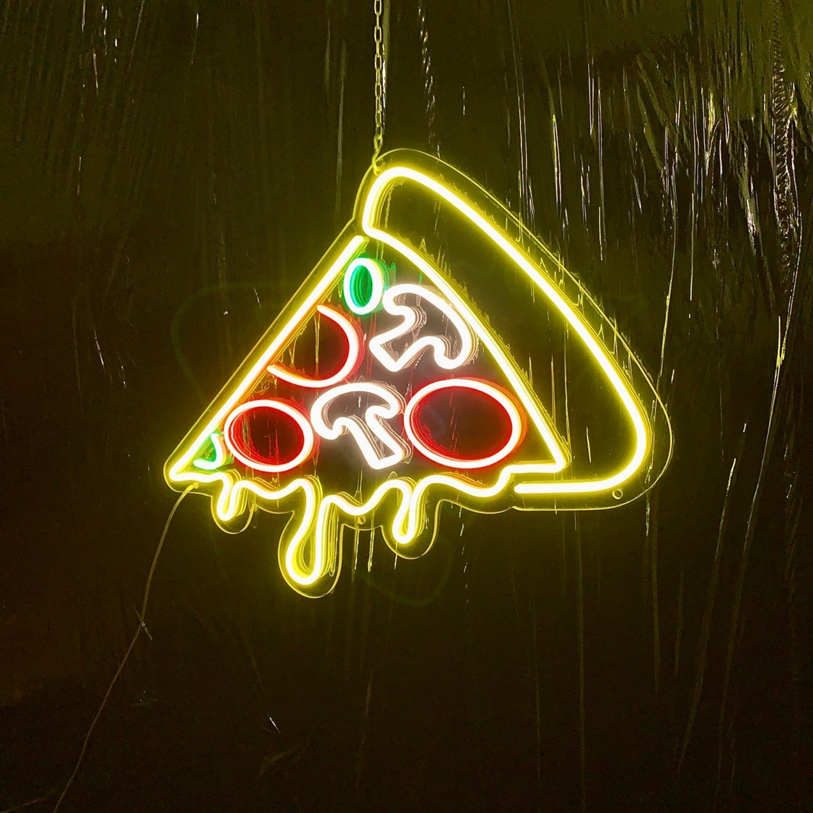 Pizza Slice LED Neon Sign Wall Decor Wall Sign Neon - Etsy