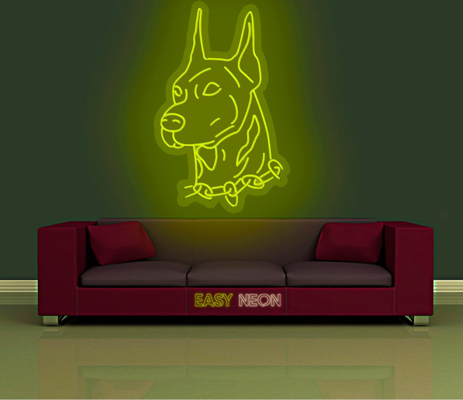 Doberman LED Neon Sign Dog Neon Sign Custom Neon Sign Pet - Etsy