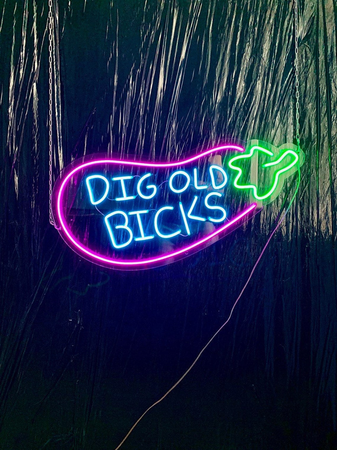 Neon Sign Dig Old Bicks Neon Light Dig Old Bicks Led Sign - Etsy