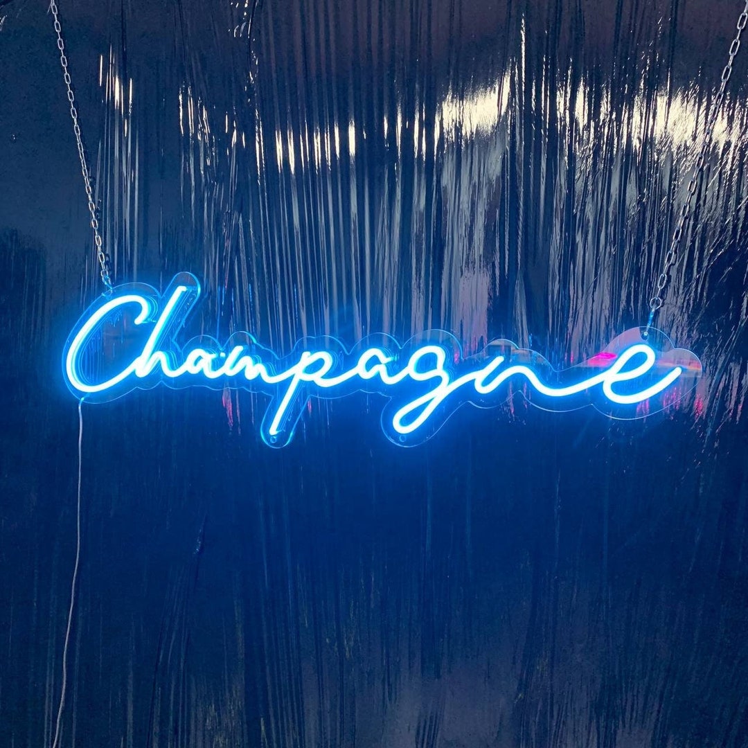 Champagne Neon Sign, Wedding Neon Sign, Party Decorations, Christmas ...