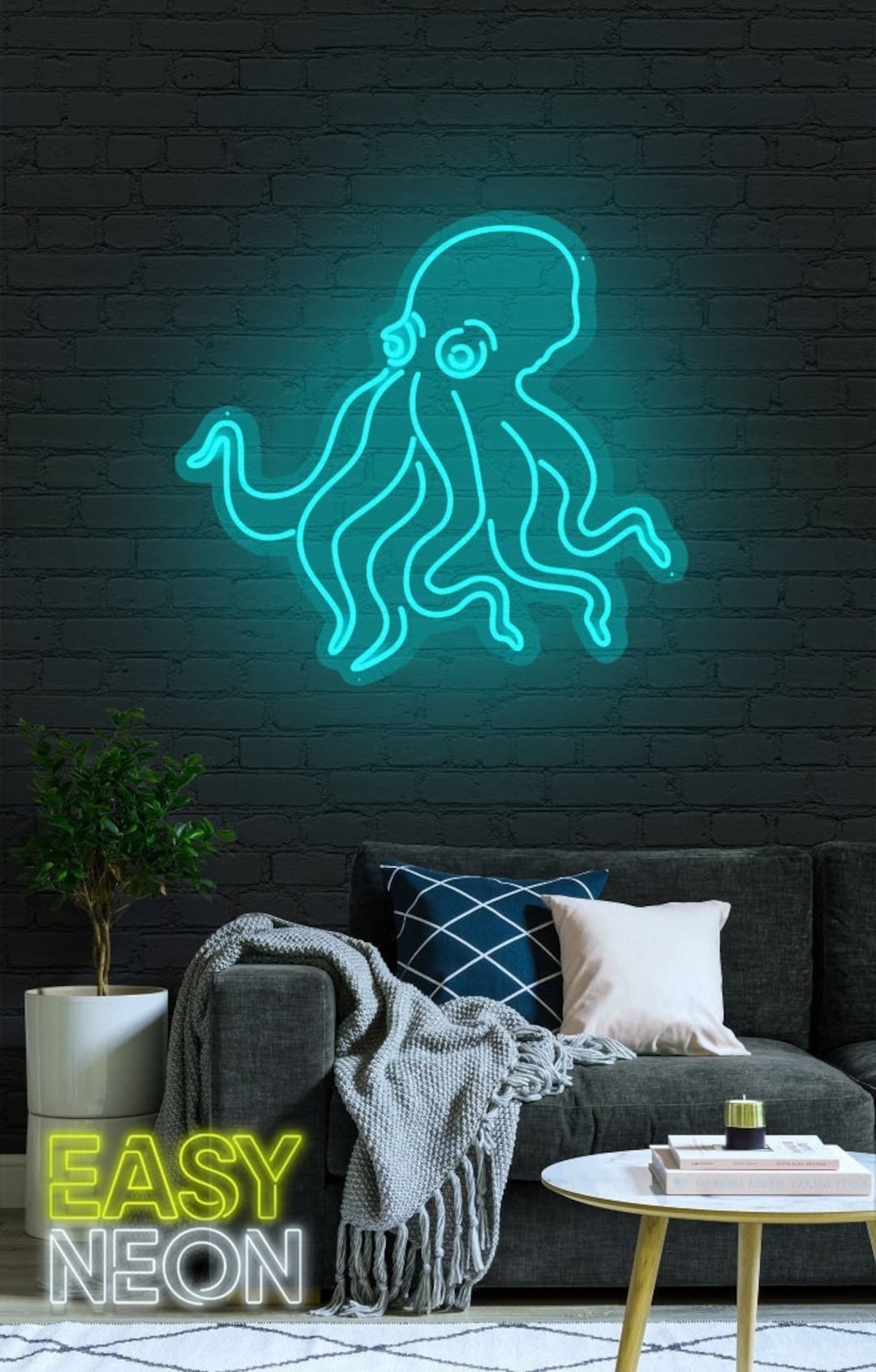 Octopus LED Neon Sign Wall Decor Wall Sign Neon Lights - Etsy