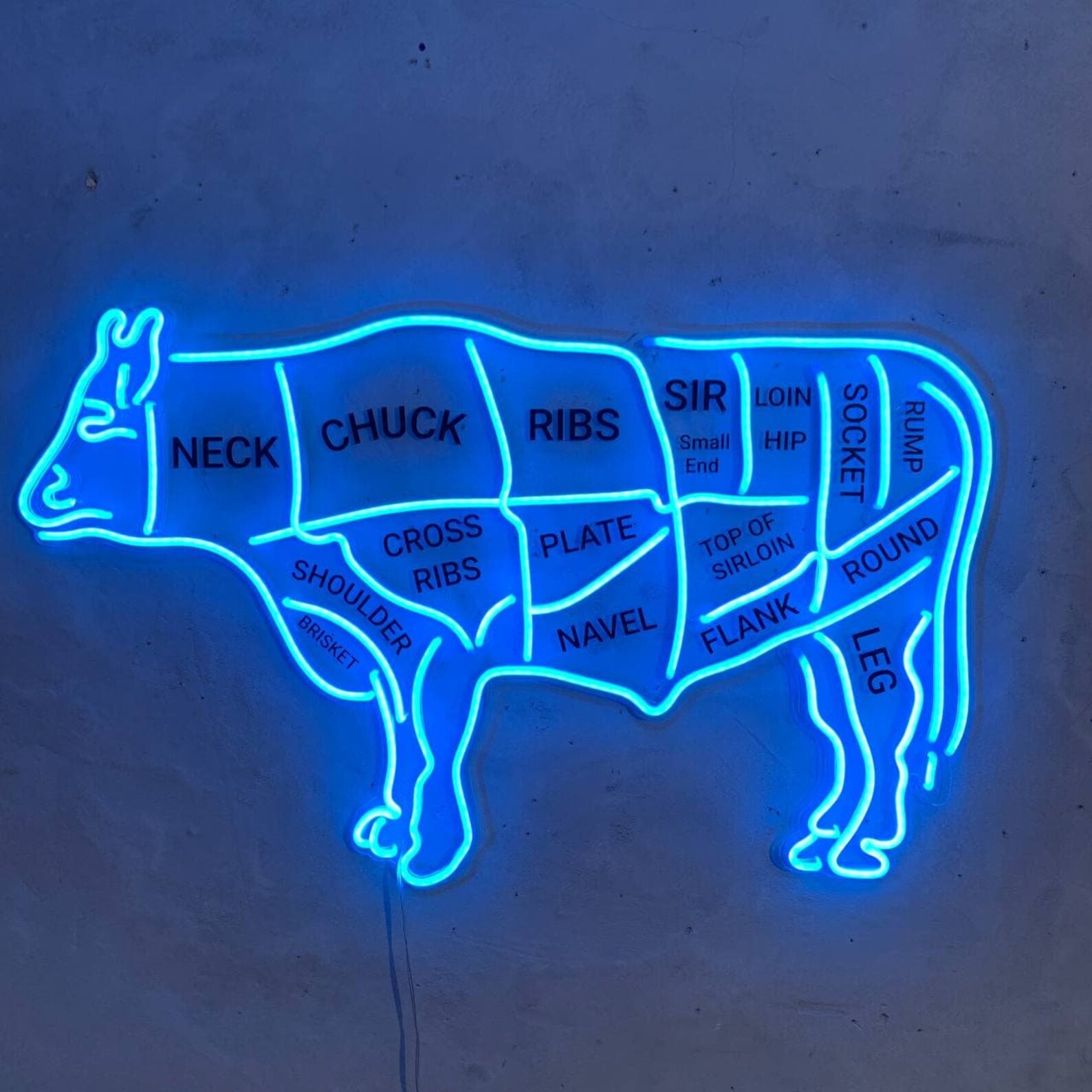 Cow Neon Sign Butcher Sign Neon Light Meat Neon Light Sign - Etsy