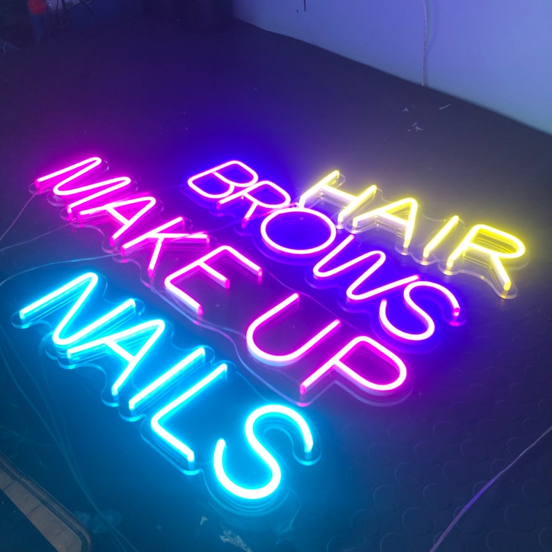 Nails Neon Sign Custom LED Neon Sign Handmade Neon Sign - Etsy Nails Neon Sign Custom LED Neon Sign Handmade Neon Sign - Etsy