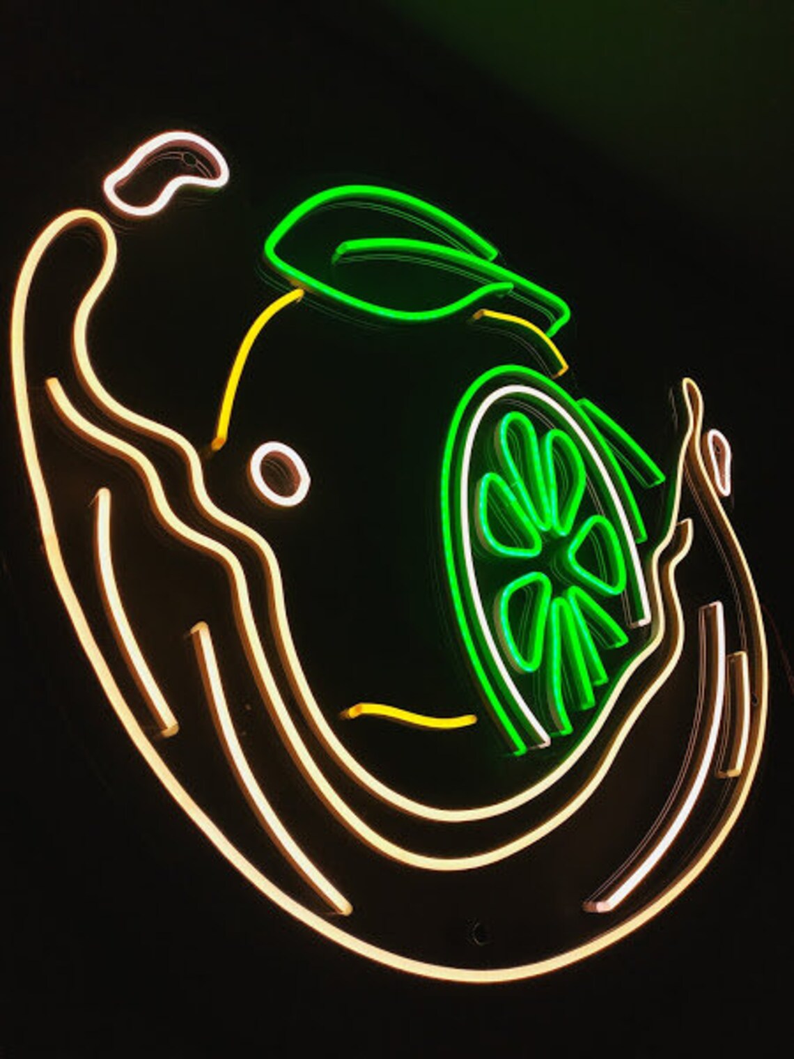 Lemon Led Neon Sign Lime Neon Sign Lemon Led Neon Sign Bar - Etsy