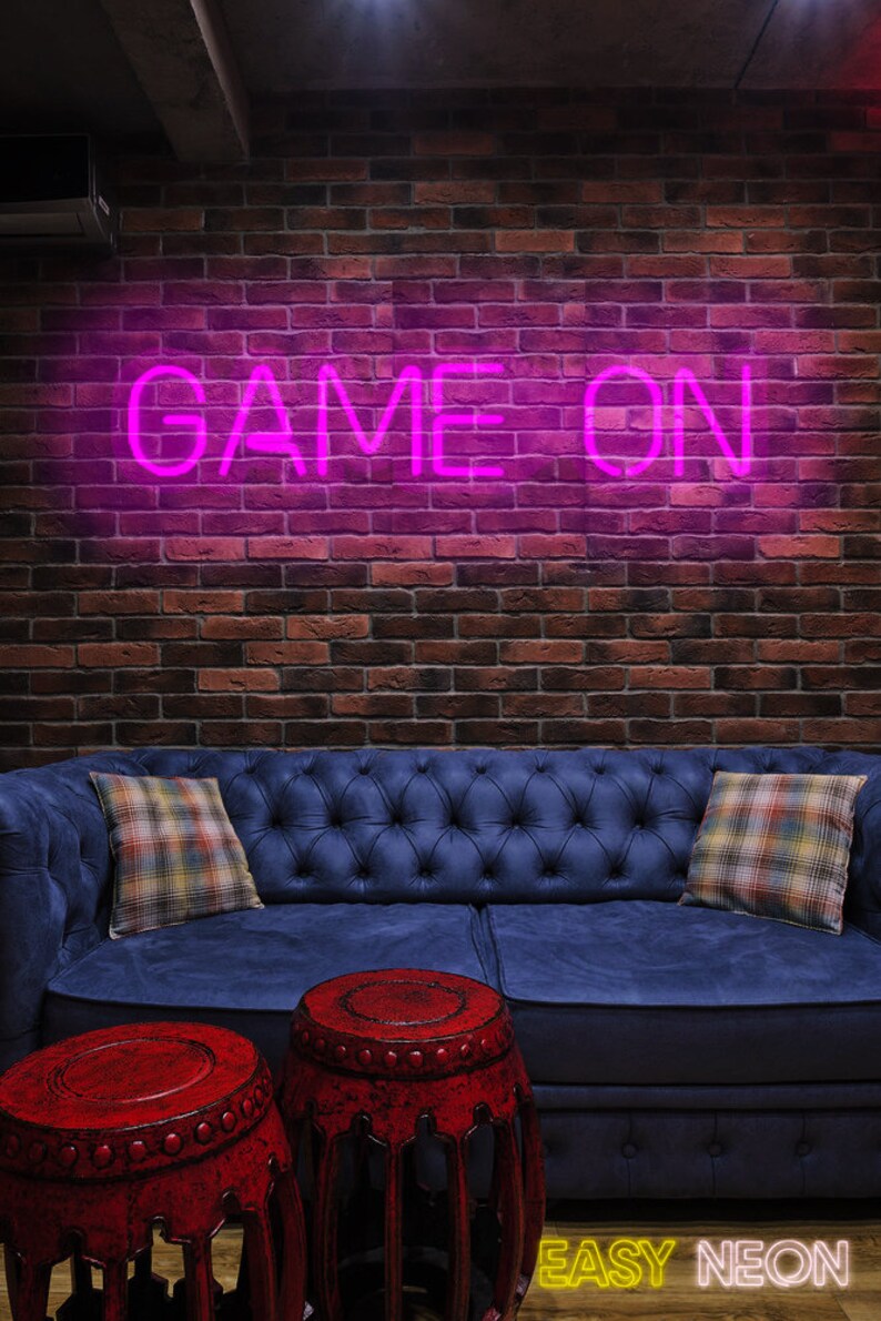 Game on LED Neon Sign Play on Neon Bedroom Neon Sign Led - Etsy