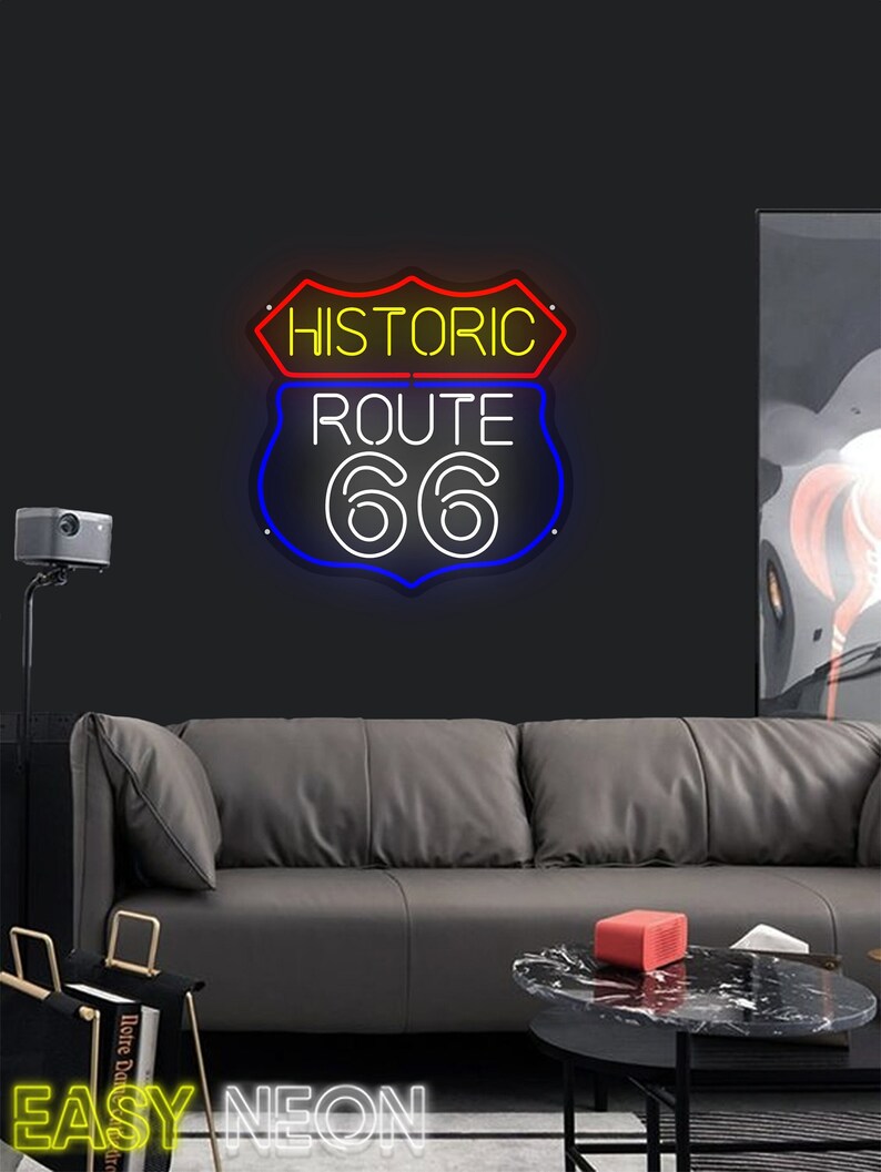 ROUTE 66 BAR Neon Sign. Custom Sign. Neon - Etsy