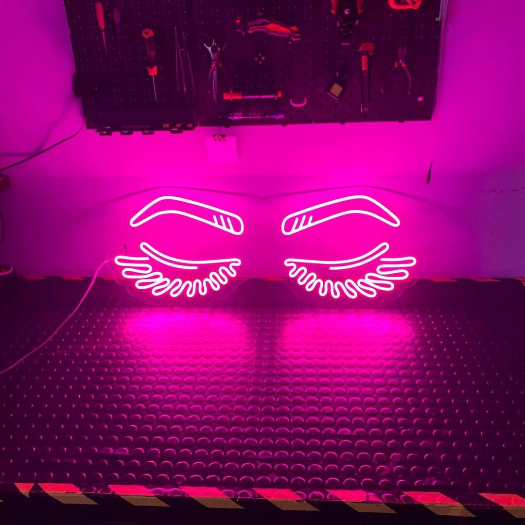 Neon Eyelashes Sign, Neon Eyelashes Sign, Led Eyelashes Sign, Beauty ...