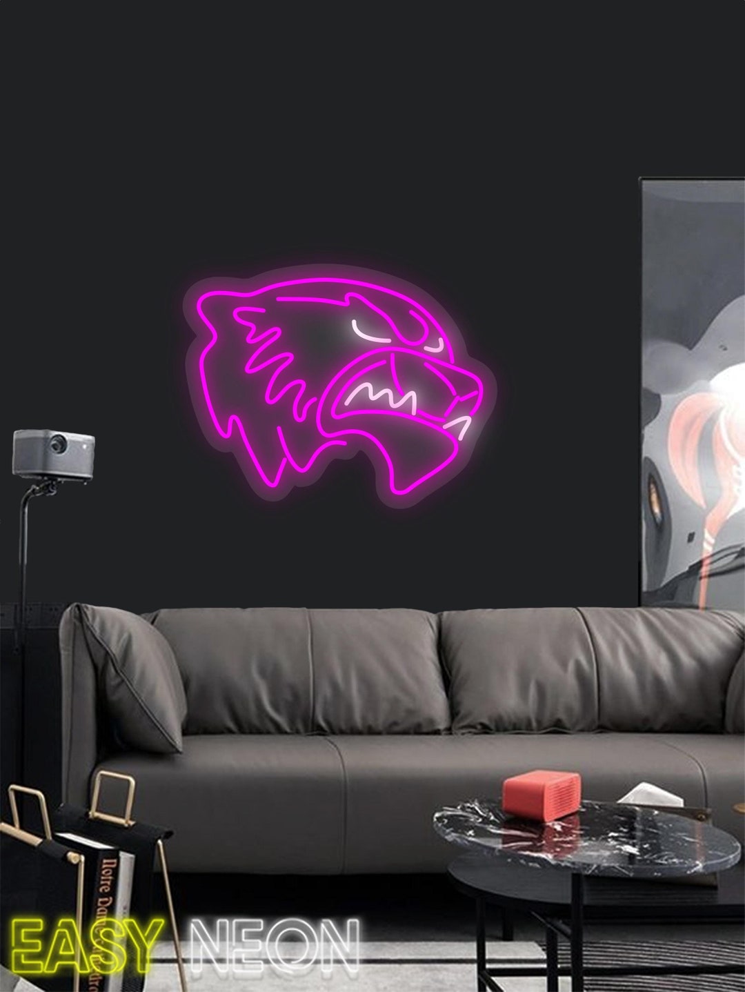 Evil Panther Neon Sign: Light up Your Room. Black Panther LED Neon - Etsy