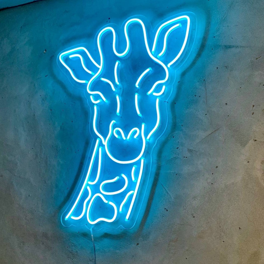 Giraffe Neon Sign, Interior Decoration, Wall Decor, Neon Signs - Etsy