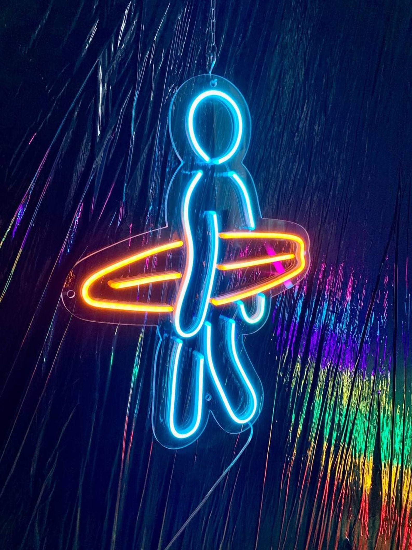 Surf Neon Sign Surfboard Neon Sign Surf Wall Art Ocean Wave - Etsy