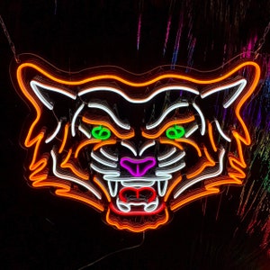 Tiger Head - LED Neon Sign, Wall Decor, Wall Sign, Neon Lights, Year of ...